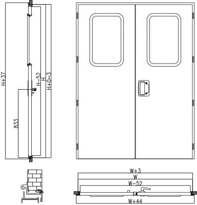 Cina Auto-propulsione / rimorchio Rvs DMD doppia porta medica per camper camper camper DIY in vendita