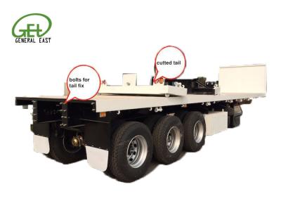 China 35T Capacity 40ft 3 drum axles Container Shipment Flatbed Semi Truck Trailer for sale
