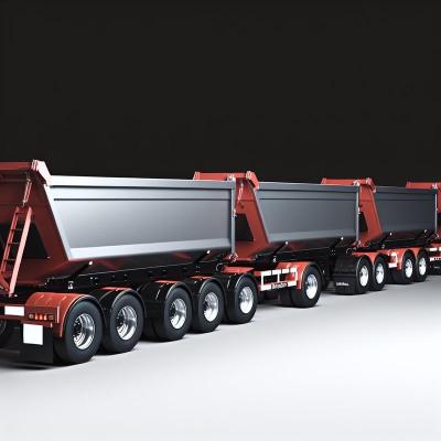 China 30 Payload Dump Truck Trailers with Jost 2 King Pin and High Payload Efficiency for sale