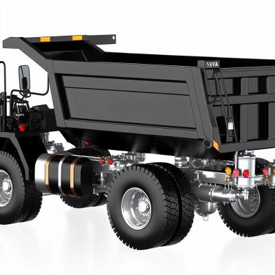 China High-Performance Durable Dump Truck with HYVA Front Lift Hydraulic System and 2 King Pin for Heavy Load Transportation for sale