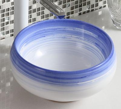 China 2018 new design luxury color small size tabletop round wash basin for sale