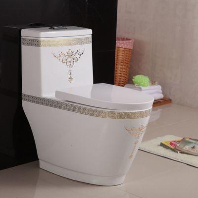 China Bathroom ceramic golden new design luxury modern sanitary ware wc top dual flush economic one piece toilet bowl for sale