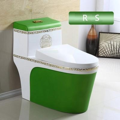 China Green modern color sanitary ware one piece toilet from chaozhou for sale