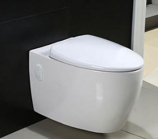 China Bathroom promotion p trap round shape toilet bowl  sanitary ware ceramic wall hung back to wall toilet seat for sale