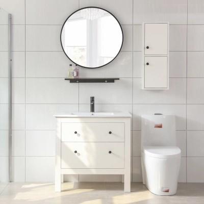 China Modern hot sale new design hotel project durable good quality bathroom white color vanity cabinet from china manufacture for sale