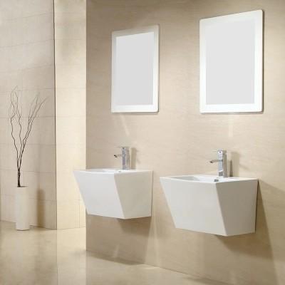 China Chaozhou Ceramic wall hung bathroom sanitary ware single hole white good design luxury hand one piece basin sink for sale