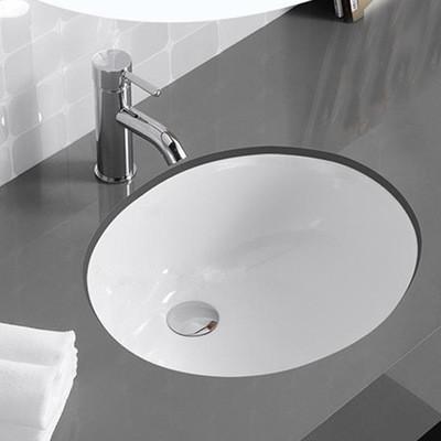 China Bathroom white color ceramic oval vanity cheap face under counter wash basin sinks for hotel apartment used for sale