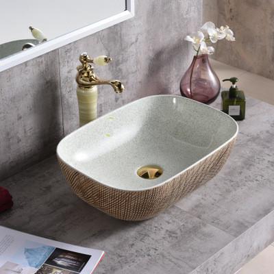 China 2018 new design special bathroom deep colorful ceramic luxury wash hand table art big size hotel home used sink for sale