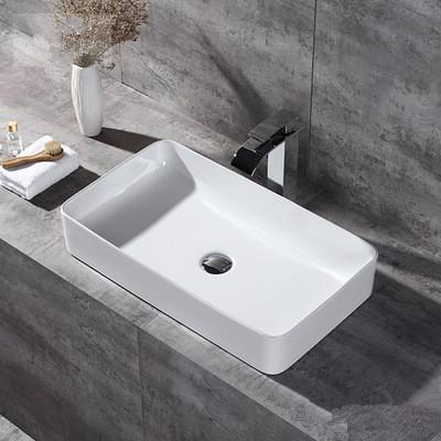 China 2018 chaozhou manufacturer new big size white no hole tabletop made in china ceramic top new thin bathroom basin sink for sale