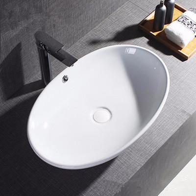 China Bathroom new design white porcelain thin edge cheap countertop high quality wash hand art basin for hotel home uesed for sale