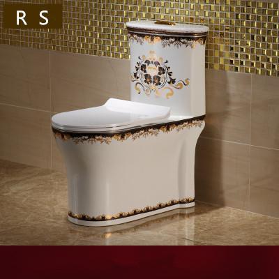 China Floor mounted china factory supplier bathroom project luxury ceramic one piece purple colored siphonic toilet wc for sale