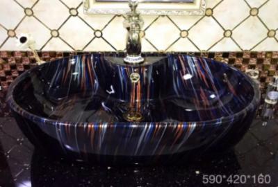 China Good sale high quality colorful ceramic countertop bathroom wash no hole basin sink from chaozhou china manufacturer for sale