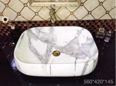China Fancy bathroom square no hole new colorful design Ceramic Art Basin Hand color Wash Basin for sale