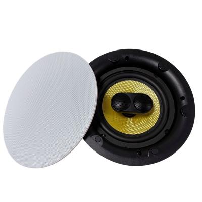 China 6.5 inch 3-way frameless magnetic ceiling speaker with double tweeter , ceiling speaker factory , Cut-hole diameter 203mm , 40-80 watts for sale
