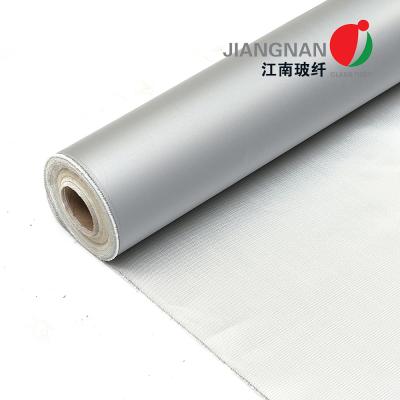 China 0.6 / 0.8mm Silicone Coated Fabric For Fire Curtain System Fire Retardant Curtain Fabric for sale