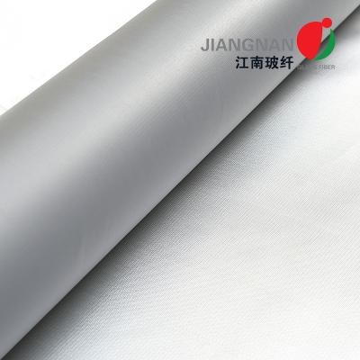 China 0.6 / 0.8mm Silicone Coated Fabric For Fire Curtain System Fire Retardant Curtain Fabric for sale