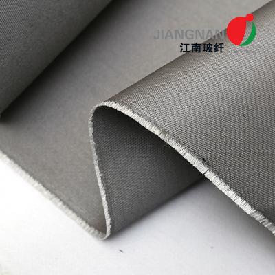 China 750C Stainless Steel Wire Inserted Fiberglass Fabrics With Both Sides Silicone / Polyurethane  For Fire Curtain for sale