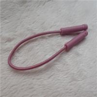 China Elastic Rope Colored Zipper Pulls Two Thick Middle Thin Nunchakus Embossed Square Dots for sale