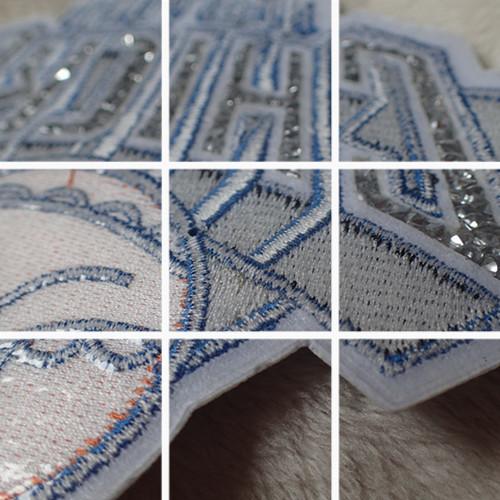 Quality Hotfix Custom Embroidered Patches Rhinestone Motif Iron On Transfer For Hoodies for sale