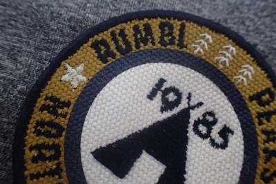 China Circle High Density Custom Embroidered Back Patches for sale