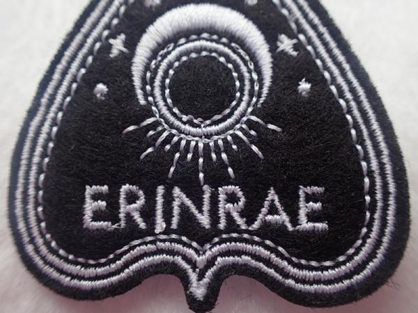 Quality Black Spades Heart Embroidered Chenille Iron On Backing Sew On Cloth Patch for sale