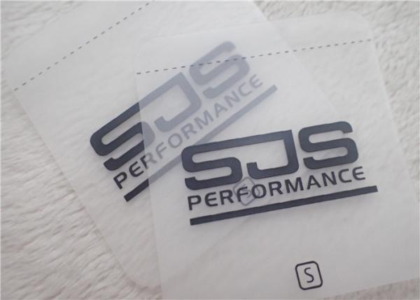 Quality Dumb Face Scrub Transparent TPU Rubber Logo Patches With Rounded Corners for sale