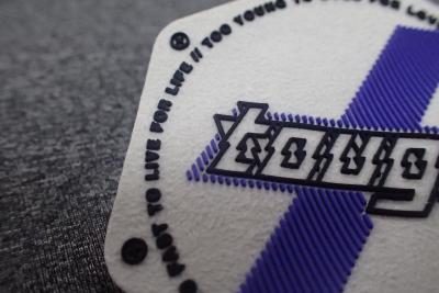 China OEKO Injectie rubber logo patches Te koop