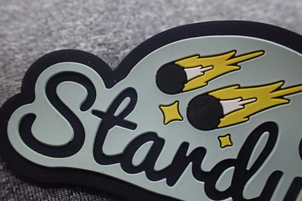 Quality Eco - Friendly Stick On Handmade Rubber Logo Patches for sale