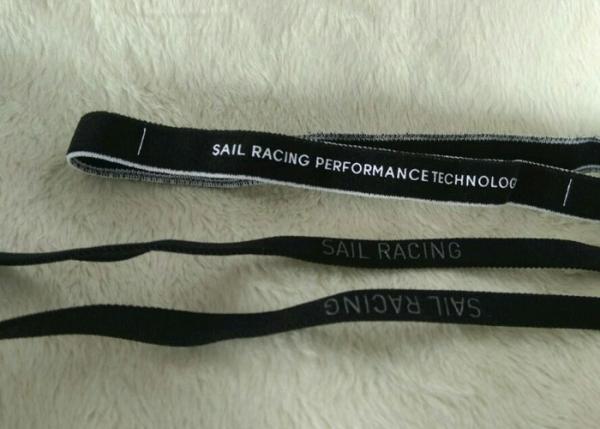 Quality Eco - Friendly Soft Shiny Silicone Screen Printing Label , 10mm Nylon Elastic for sale