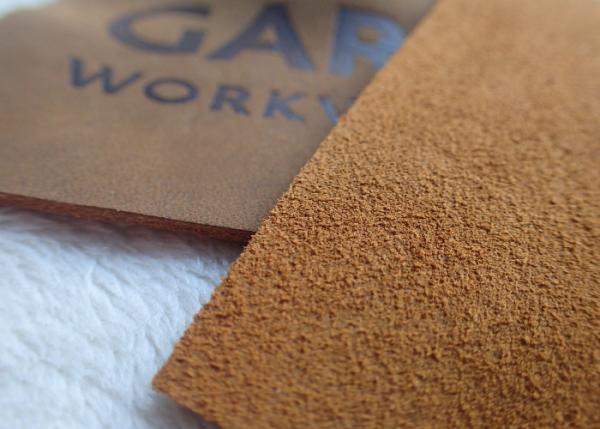 Quality Custom Embossed Leather Patches Brand Name Tan Color Genuines For Jeans for sale