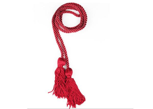 Quality Decorative Chinese Knotting Cord , Colored Polyester / Nylon Rattail Satin Cord for sale