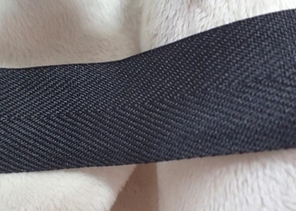 Quality Polyester Matte Effect Coating Woven Tape , Non Elastic Cord Black Color for sale