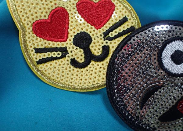 Quality Woven Custom Clothing Patches , Pink Lovely Band Embroidered Patches for baby for sale