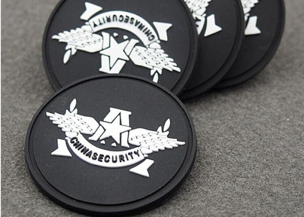 Quality Sew On Badges Type Custom Clothing Patches Pvc Label Round Shape for sale
