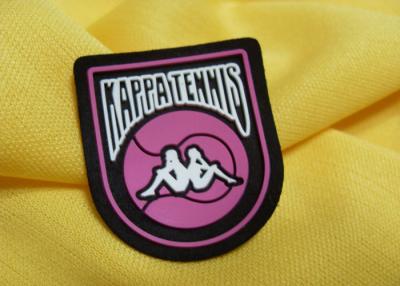 Cina Piccolo Mini Custom Embossed 3D Rubber Badge Silicone Patch per scarpe in vendita