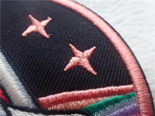 Quality Fashion Pattern Embroidered Patches With Heating Melt On Back Of Laser for sale