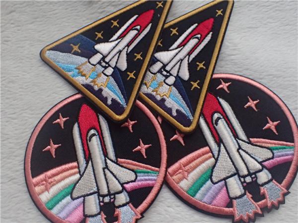 Quality Fashion Pattern Embroidered Patches With Heating Melt On Back Of Laser for sale