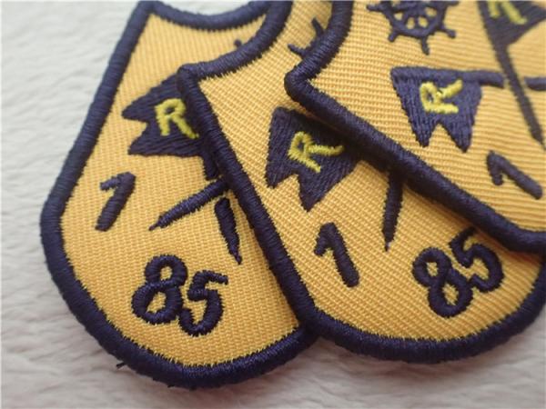 Quality Eco - Friendly Custom Twill Patches Sew - On Back For Garment / Embroidered for sale