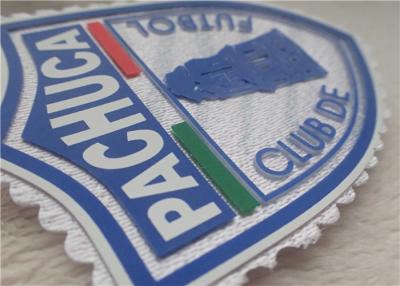 China Three Dimensional Silicon Custom Clothing Patches , Multi - Color Tatami Flocking Heat Transfer Label for sale