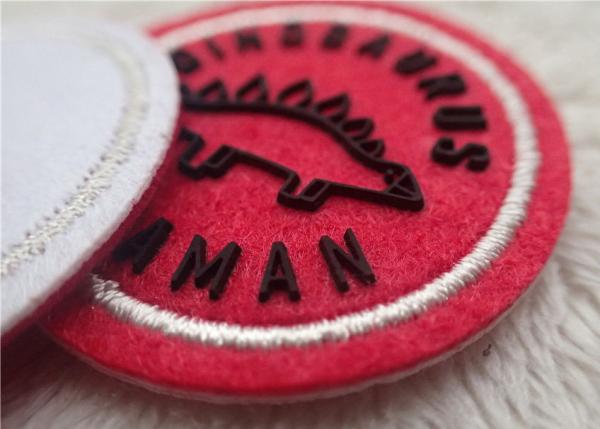 Quality Fashion Custom Clothing Patches / Embroidered Silicone Patches for sale