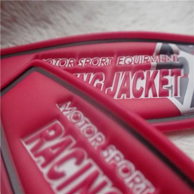 China Größe 77*27mm Hellrosa PVC-Pflaster für Gepäck oder Jacke zu verkaufen