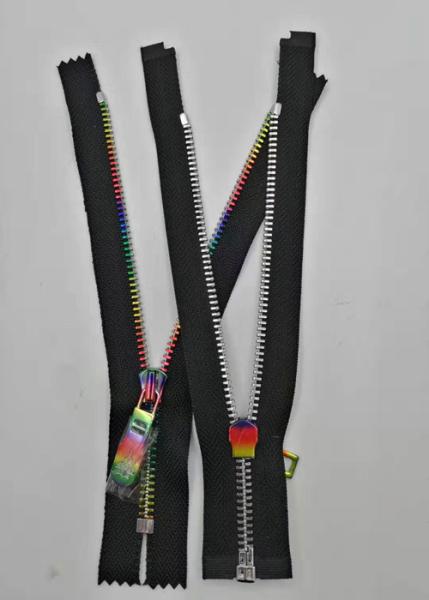 China Open End 5# Plating Colorful Brass Metal Teeth Zipper For Shoes / Jacket / Jeans supplier