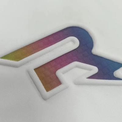 China Custom TPU 3D Black Label  Embossed  Heat Press Label TPU Printing Patches for Jersey Te koop