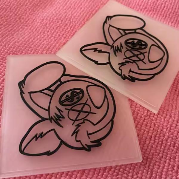 Quality Custom Transparent PVC Rubber Patch Garment PVC Label Clear Silicone Patch for sale