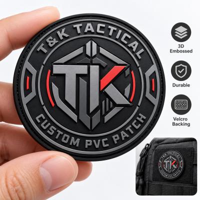 China Custom 3D PVC Velcro Patches with Raised Logo for Backpacks Bags and Gear for sale