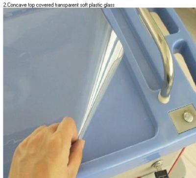 中国 柔らかいガラスの上の実用的な容器（ALS-MT104）が付いている贅沢な医学の麻酔のトロリー ABS カート 販売のため
