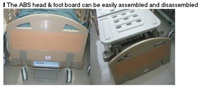China Multifunctionele ABS Elektrische ICU het Ziekenhuis Regelbare Bedden van de Bedraad met Verpleegstersslot (als-E514) Te koop