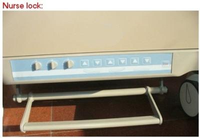 China Multifunctionele ABS Elektrische ICU het Ziekenhuis Regelbare Bedden van de Bedraad met Verpleegstersslot (als-E514) Te koop