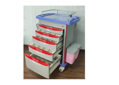 China Afsluitbare Ergonomische Medische Chirurgie Trolley Rechthoekig Met Aangepaste Grootte Te koop