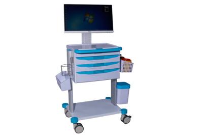 Cina Carrello mobile per ospedale Carrello rosso 4 ruote per impieghi gravosi in vendita